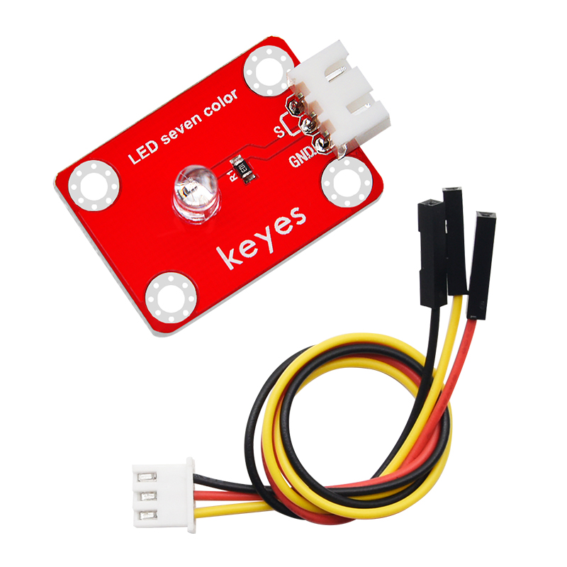 KEYES 七彩LED自动闪烁传感器模块 兼容arduino micro bit 环保 配3P线